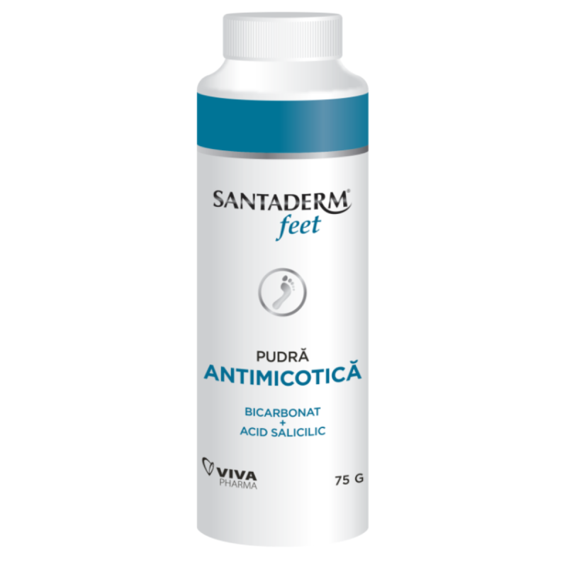 Pudra antimicotica Santaderm 4feet, 75 g, Viva Pharma | Spring Farma ...