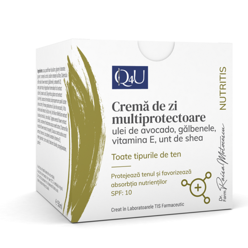 Crema de zi multiprotectoare Nutritis Q4U, 50ml, Tis Farmaceutic