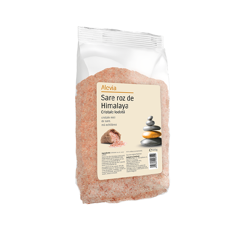 Sare Roz de Himalaya Cristale Iodata, 500 g, Alevia