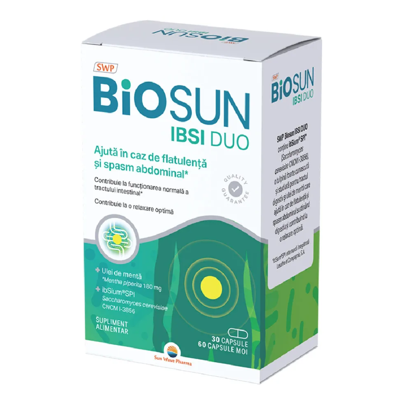BioSun IBSI Duo, 30 capsule ibSium+60 capsule moi Ulei de Menta, Sun ...