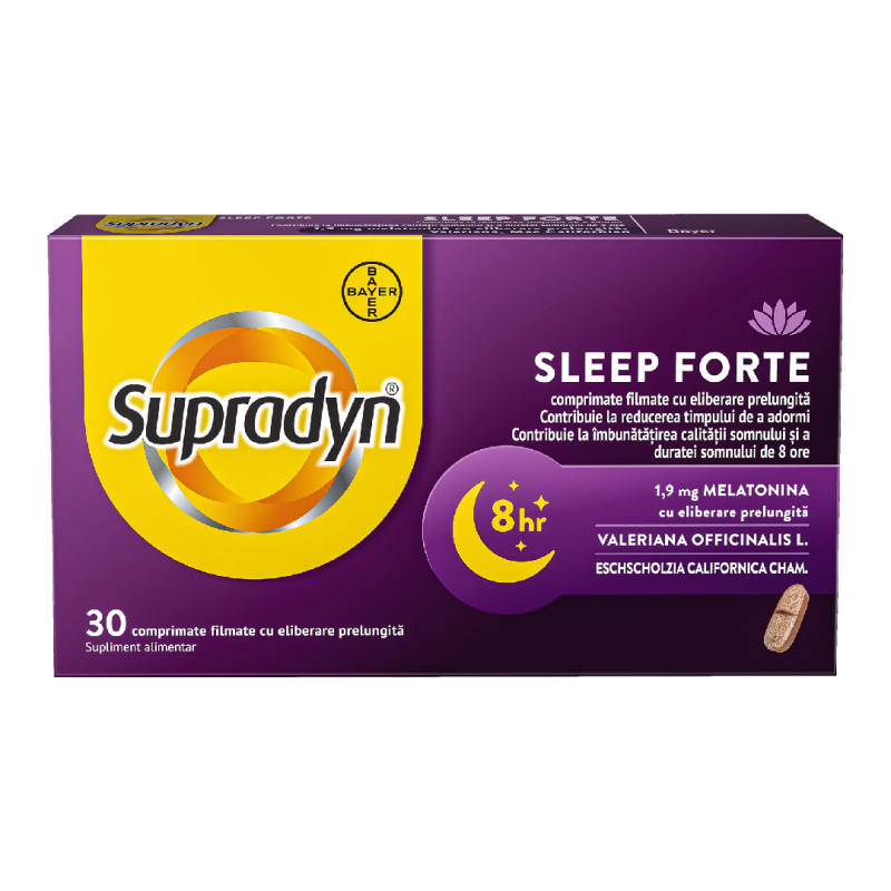 Supradyn Sleep Forte, 30 comprimate filmate, Bayer