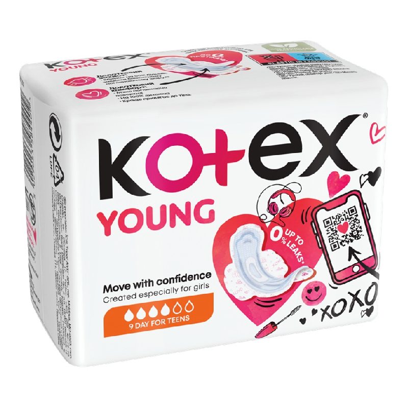 Absorbante Day Young, 9 bucati, Kotex