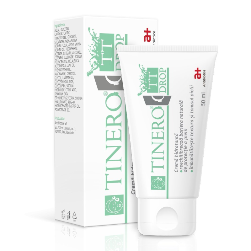 Crema hidratanta Tinero TT Drop, 50ml, Antibiotice SA