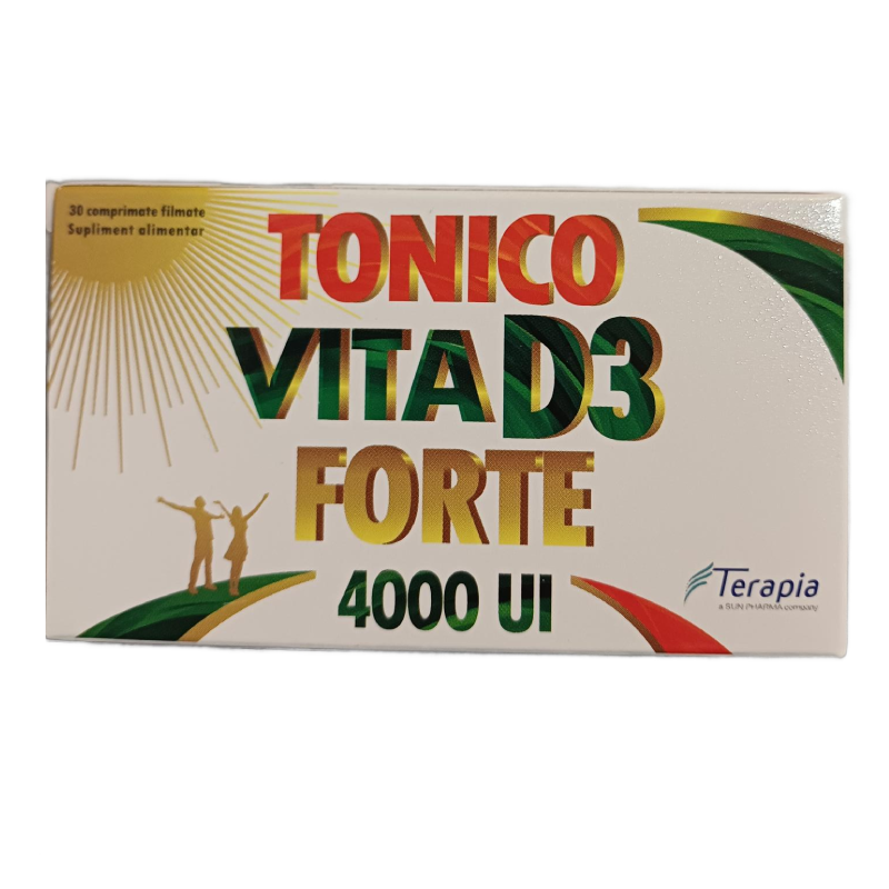 Tonico Vita D3 Forte 4000UI, 30 comprimate, Terapia
