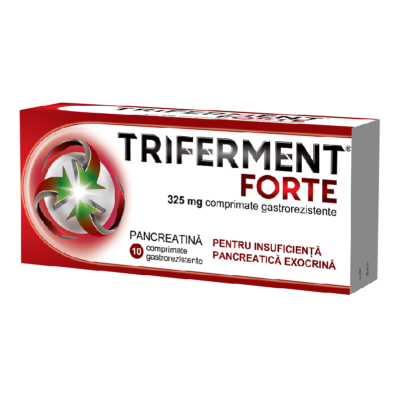Triferment Forte, 325 mg, 10 comprimate gastrorezistente, Biofarm