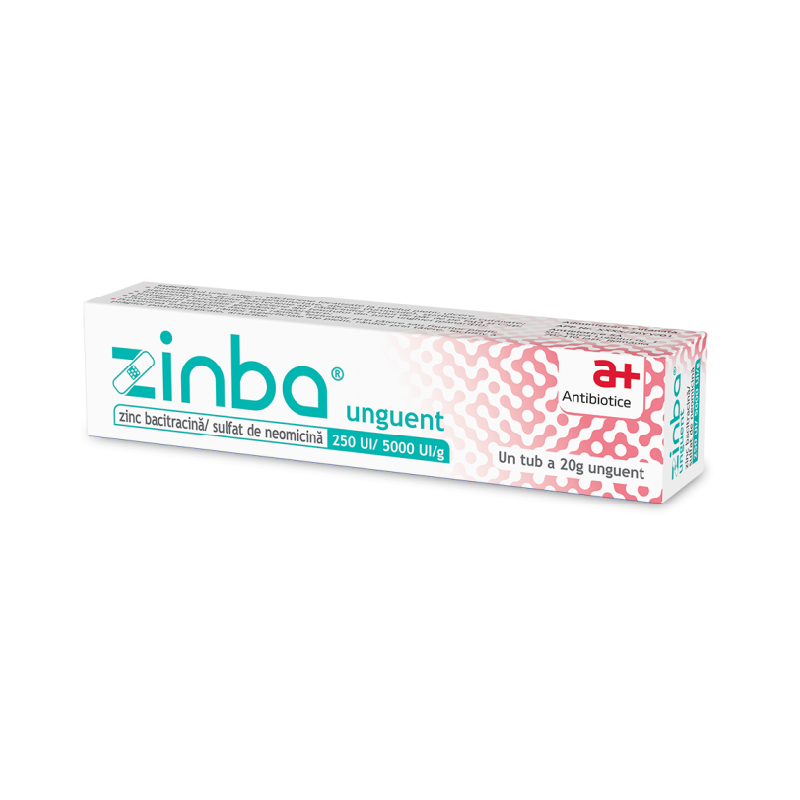 Zinba unguent, 250UI/ 5000UI/g, 20 g, Antibiotice SA