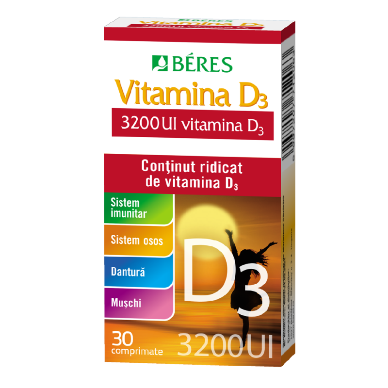 Beres Vitamina D3 Forte, 30 comprimate