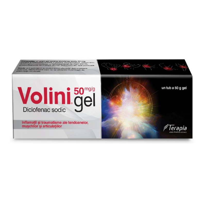 Volini gel, 50 mg Diclofenac sodic, 50 g, Terapia SA