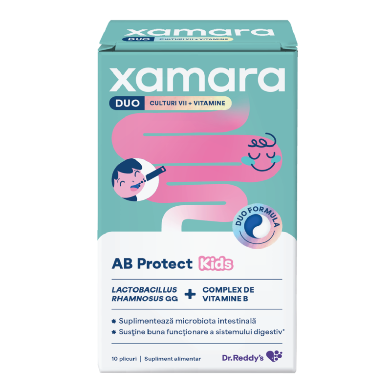 Xamara Duo AB Protect Kids, 10 plicuri orodispersabile, Dr Reddys