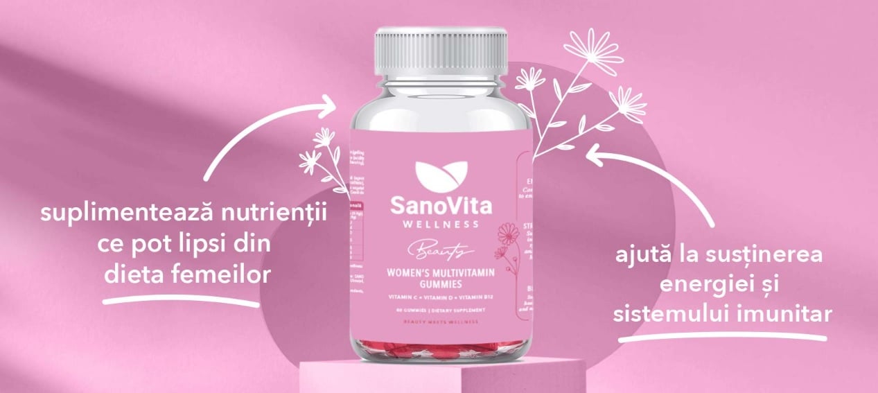 Sanovita Wellness Jeleuri cu multivitamine pentru femei Beauty, 60 bucati
