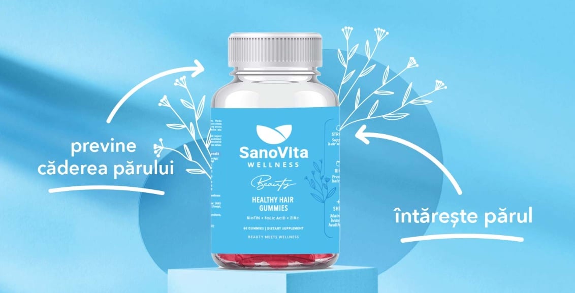 Sanovita Wellness Jeleuri pentru par Healthy Hair Beauty, 60 bucati