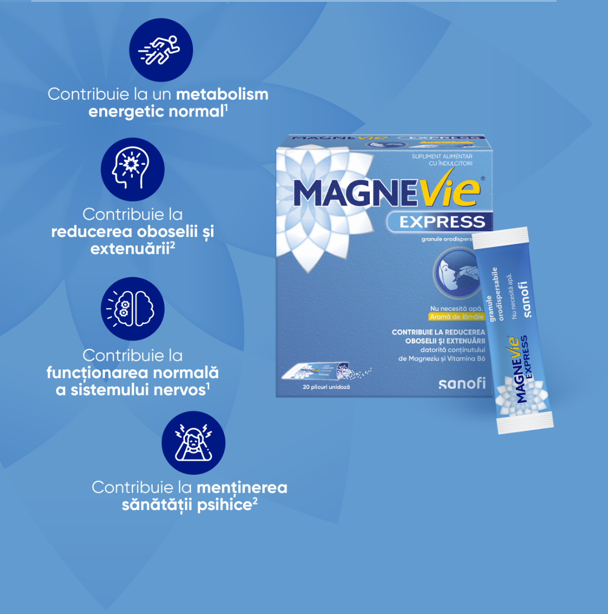 MagneVie Express, 20 plicuri, Sanofi - Pret bun | Springfarma.com